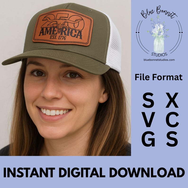 America 250 Leatherette Patch Bundle | SVG & XCS Digital Download ...
