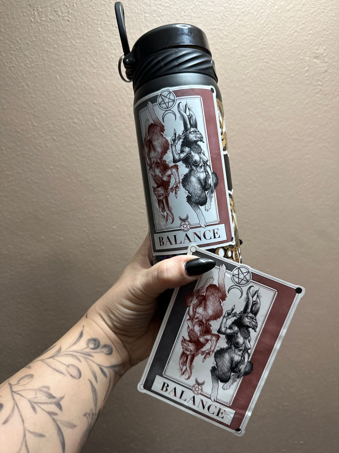 Balance Tarot Card Sticker- Baphomet - Etsy