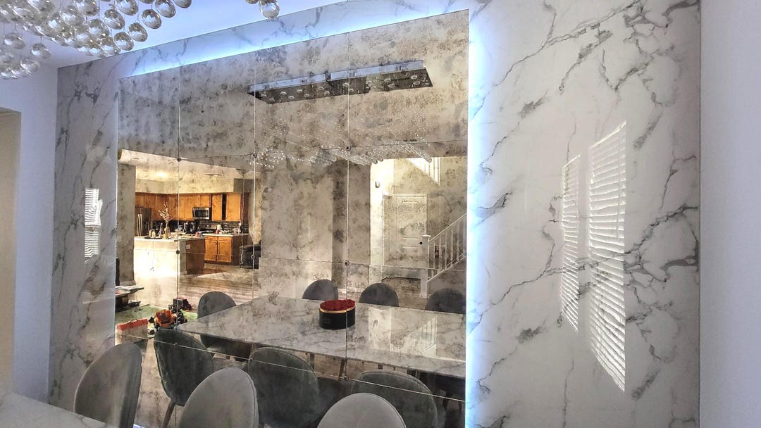 Antique Mirror Backsplash, Antique Mirror Tiles, Vintage Mirror ...