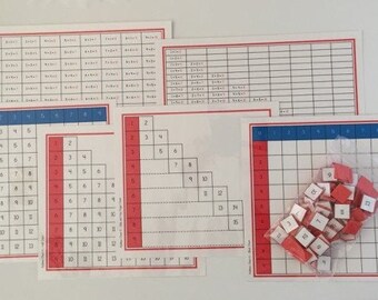 Montessori Addition Charts - Etsy