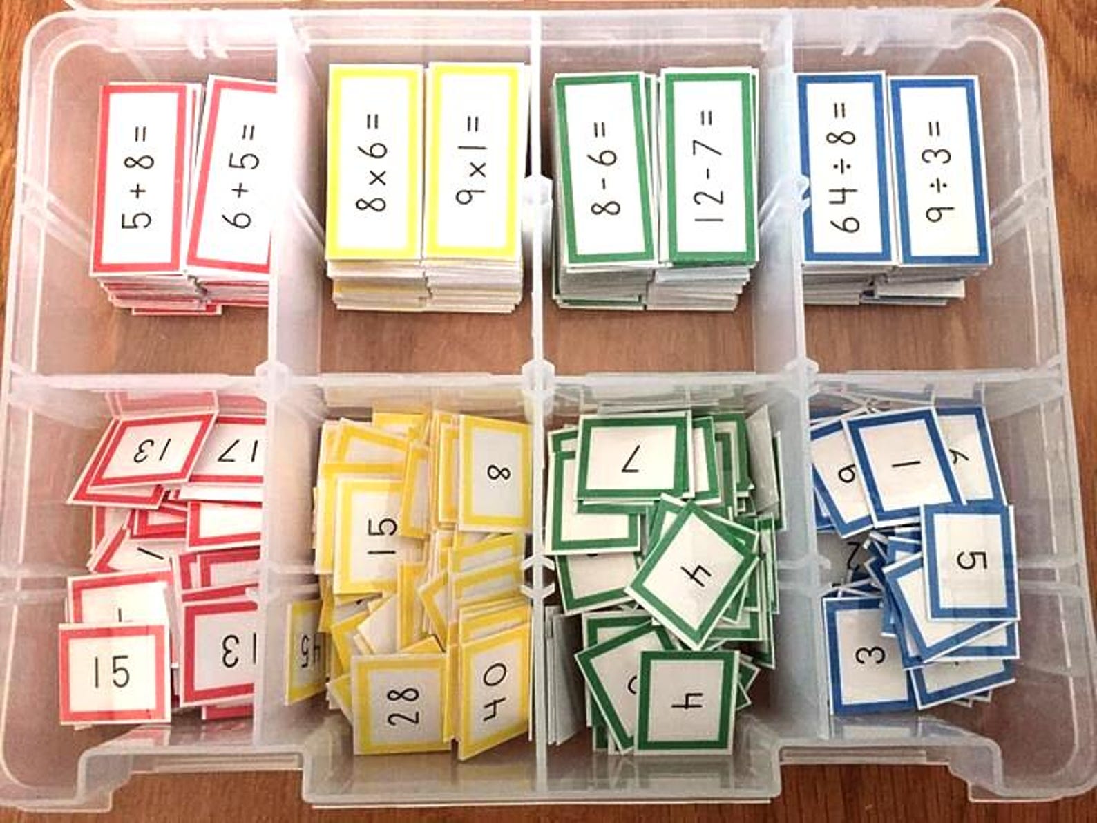 Math Facts Equation Cards | Montessori Math | Tackle Box Montessori - Etsy