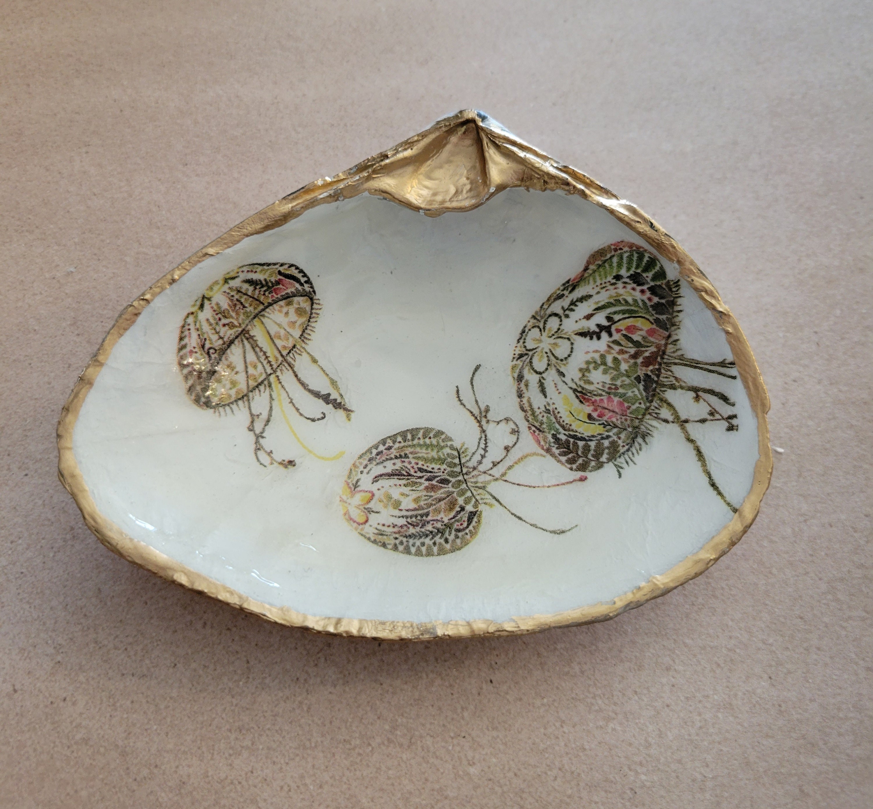 Decoupage Sea Shell/decoupage Shell/clam Shell/coastal Decor/beach ...