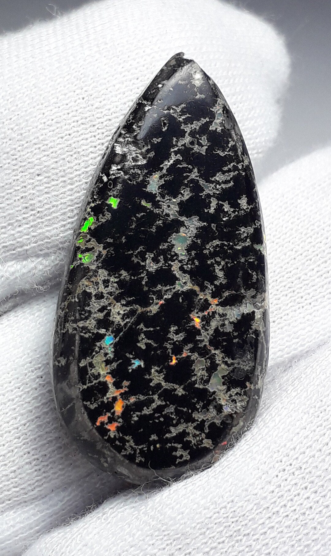 28 Ct Black Leopard Opal, Cabochon From Mexico. - Etsy