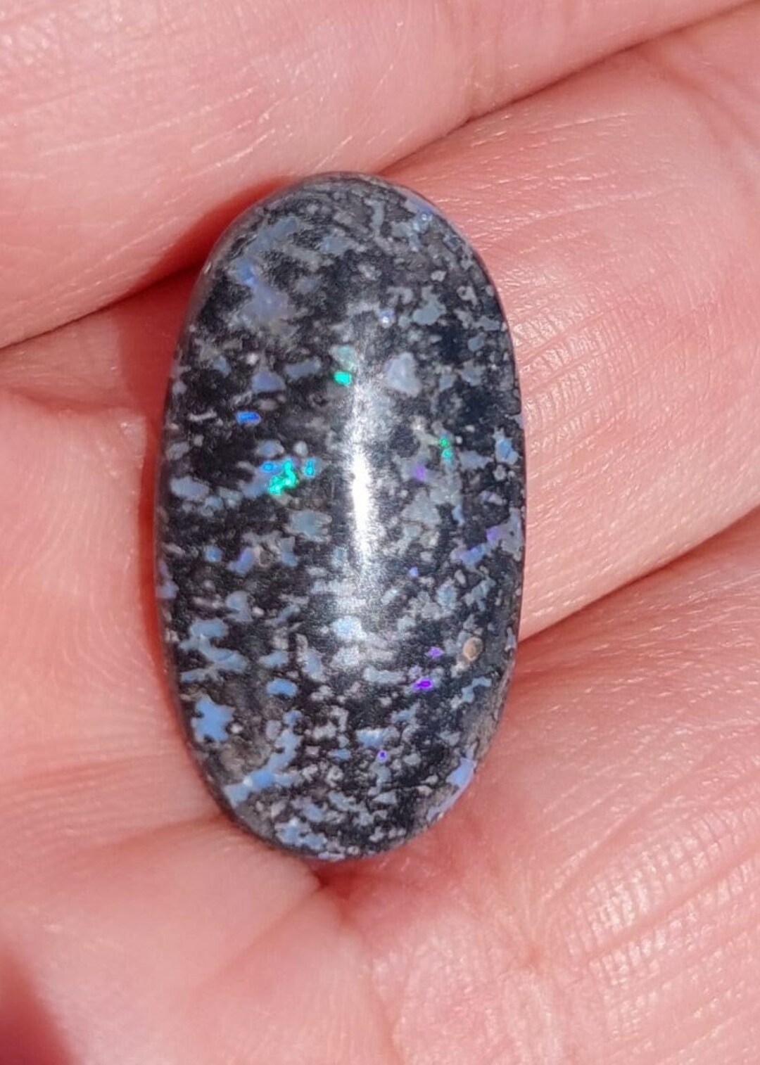 5 Ct Black Leopard Opal, Cabochon From Mexico. - Etsy