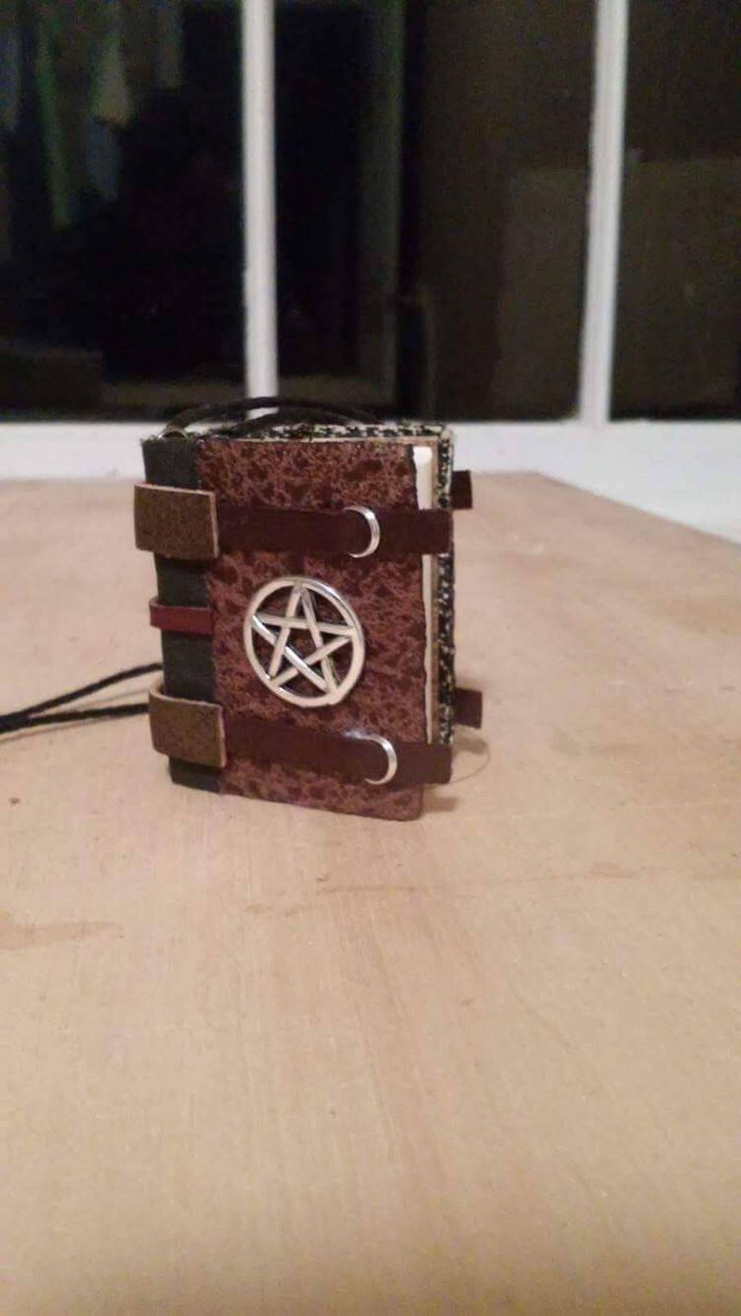 Pentagram Spellbook Necklace - Etsy