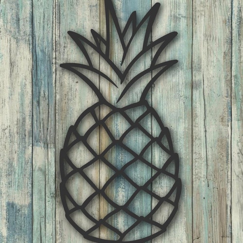 Pineapple Welcome Metal Sign Pineapple Home Decor Pineapple - Etsy