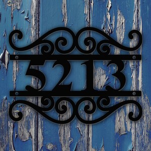 Decorative Address Sign | Custom Horizontal Address Sign | House Number ...