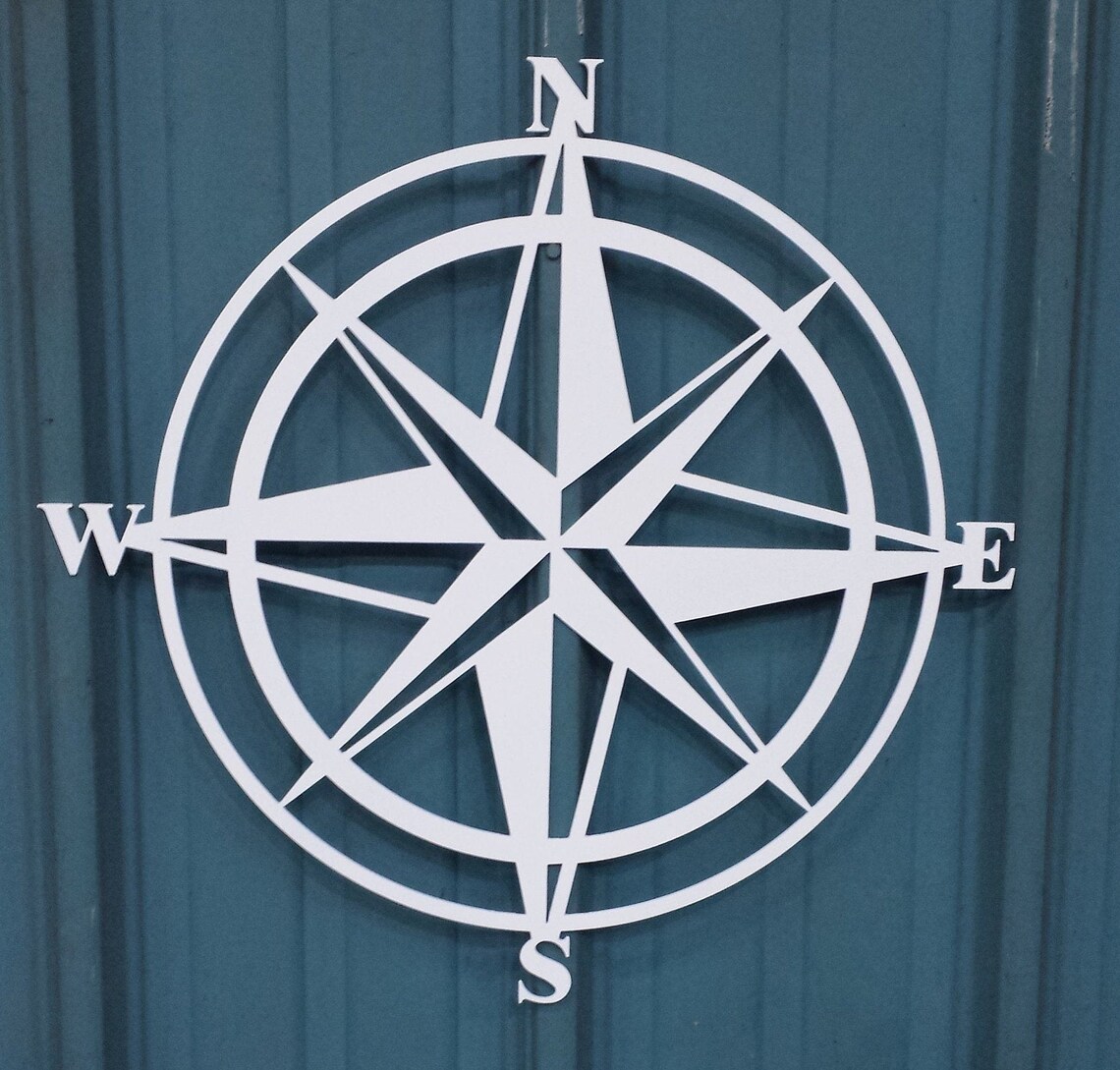 Compass Rose Metal Wall Art Nautical Home Decor - Etsy