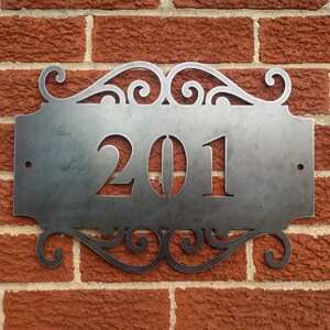 Decorative Address Sign Custom Horizontal Address Sign House Number ...