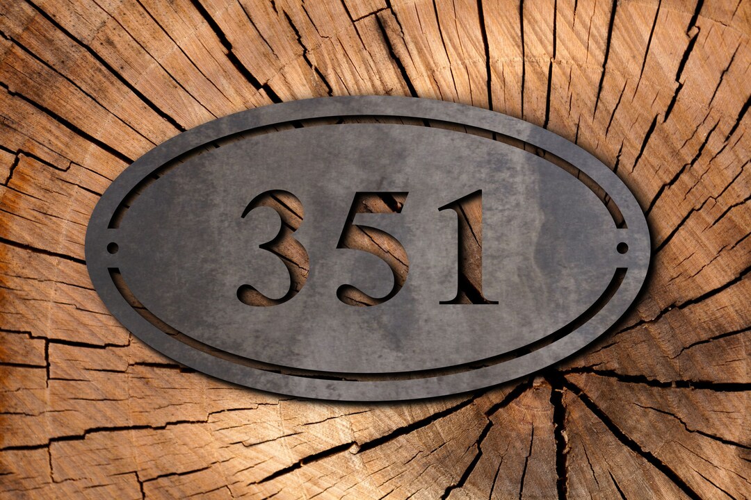Address Sign Custom Round Address Sign House Number Metal Wall Art - Etsy