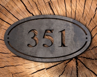 Decorative Address Sign Custom Horizontal Address Sign House Number ...