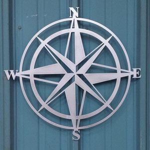 Compass Rose | Metal Wall Art | Nautical | Home Decor - Etsy