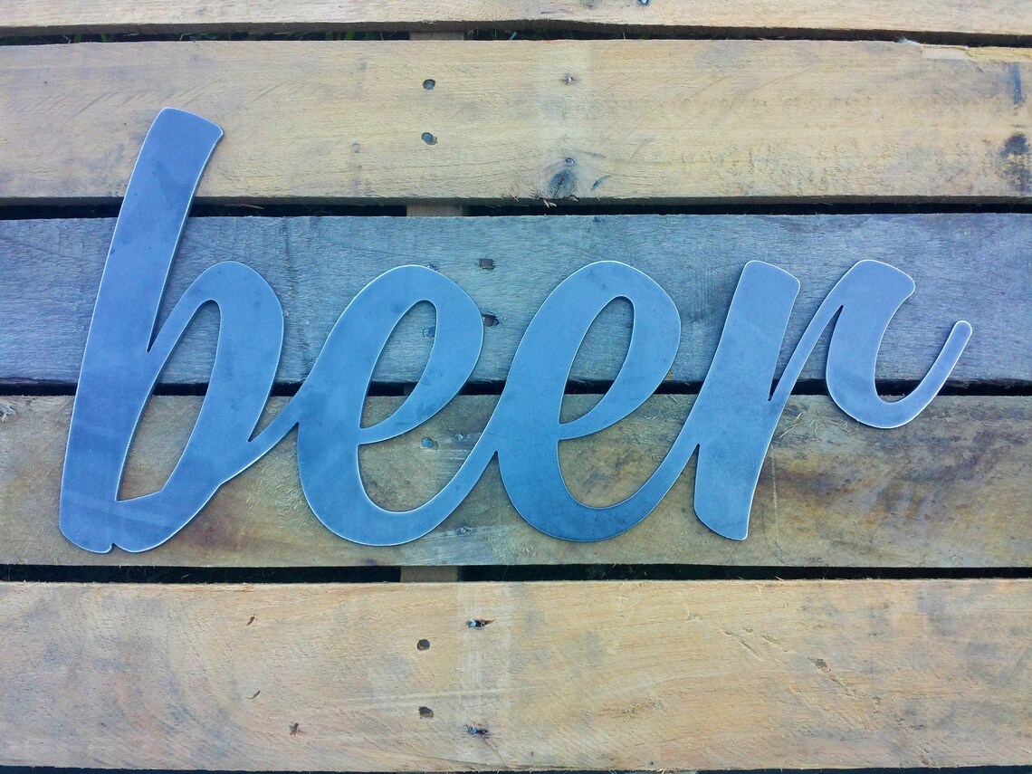 Beer Beer Sign Metal Wall Art | Etsy