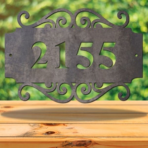Decorative Address Sign Custom Horizontal Address Sign House Number ...