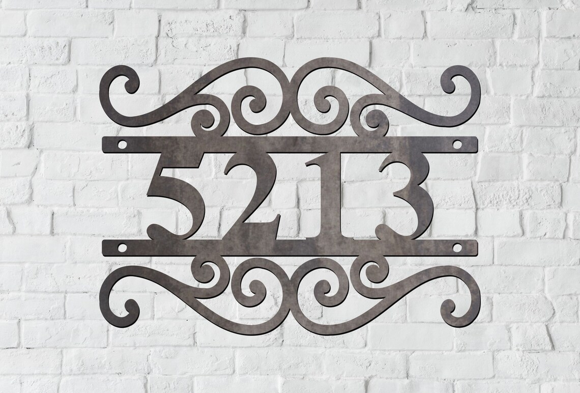 Decorative Address Sign Custom Horizontal Address Sign - Etsy