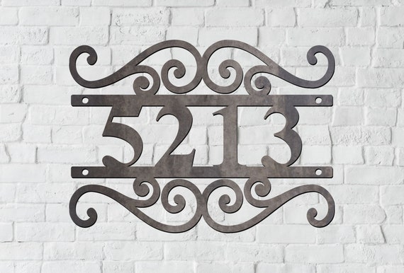 Decorative Address Sign Custom Horizontal Address Sign - Etsy