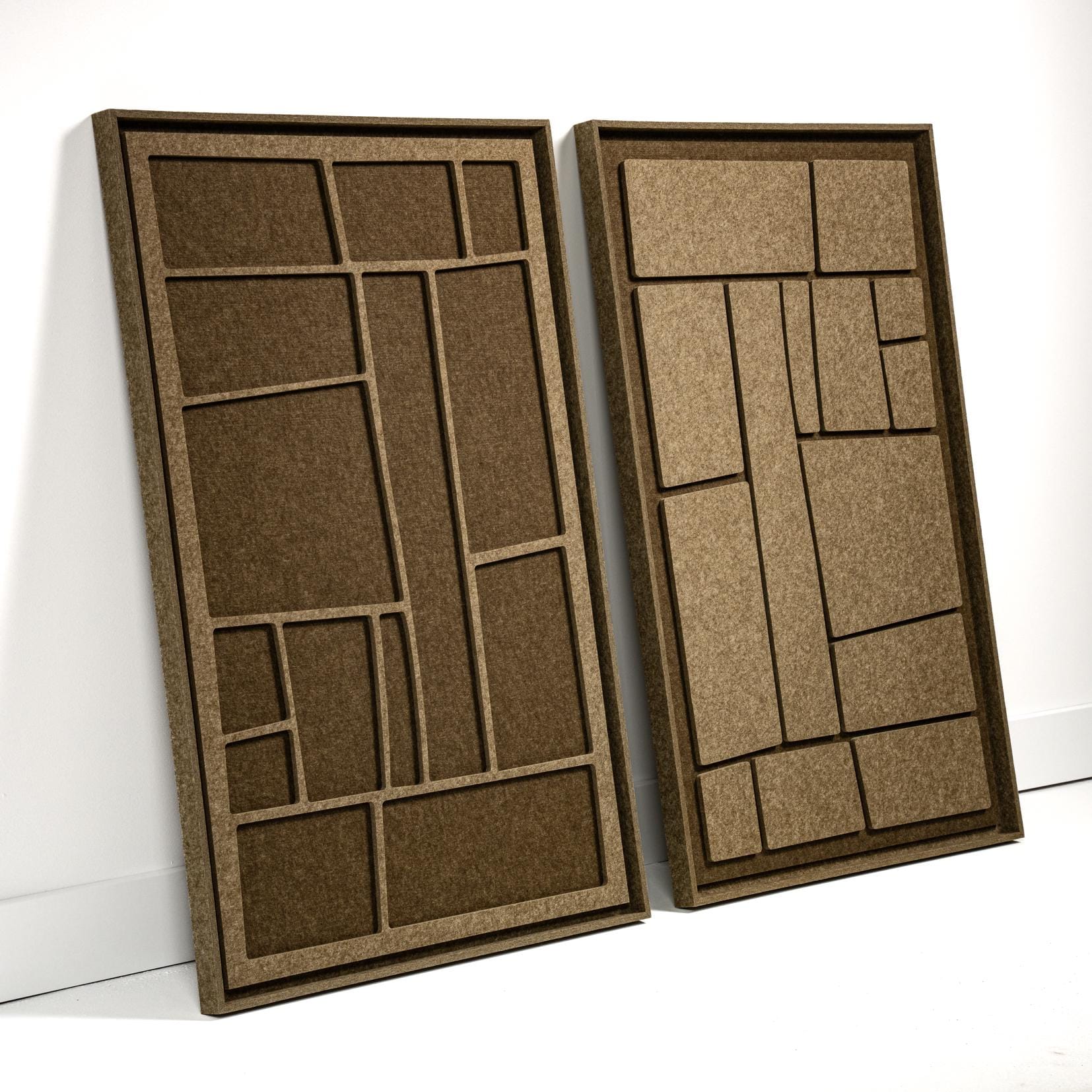 Moss Green Felt Wall Art | Acoustic Panels, Modern Geometric Design ...