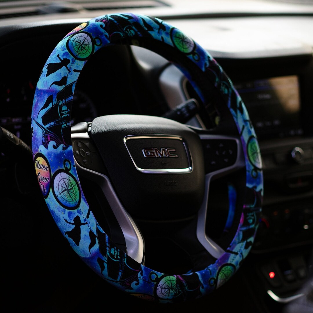 Disney Fan s Steering Wheel cover Never Grow Up Never Land Etsy