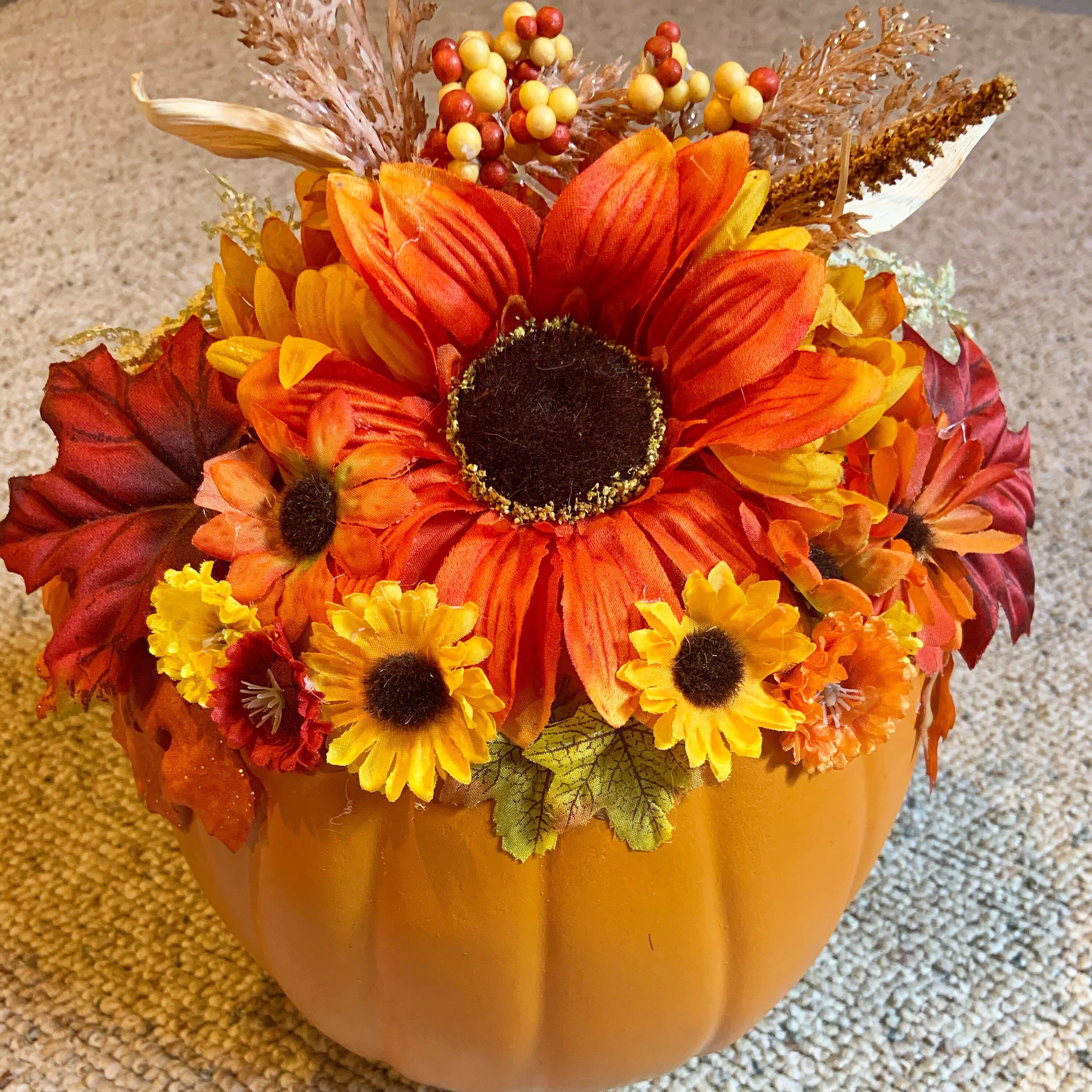 Fall Floral Pumpkin Flowers Fall Pumpkin Halloween - Etsy