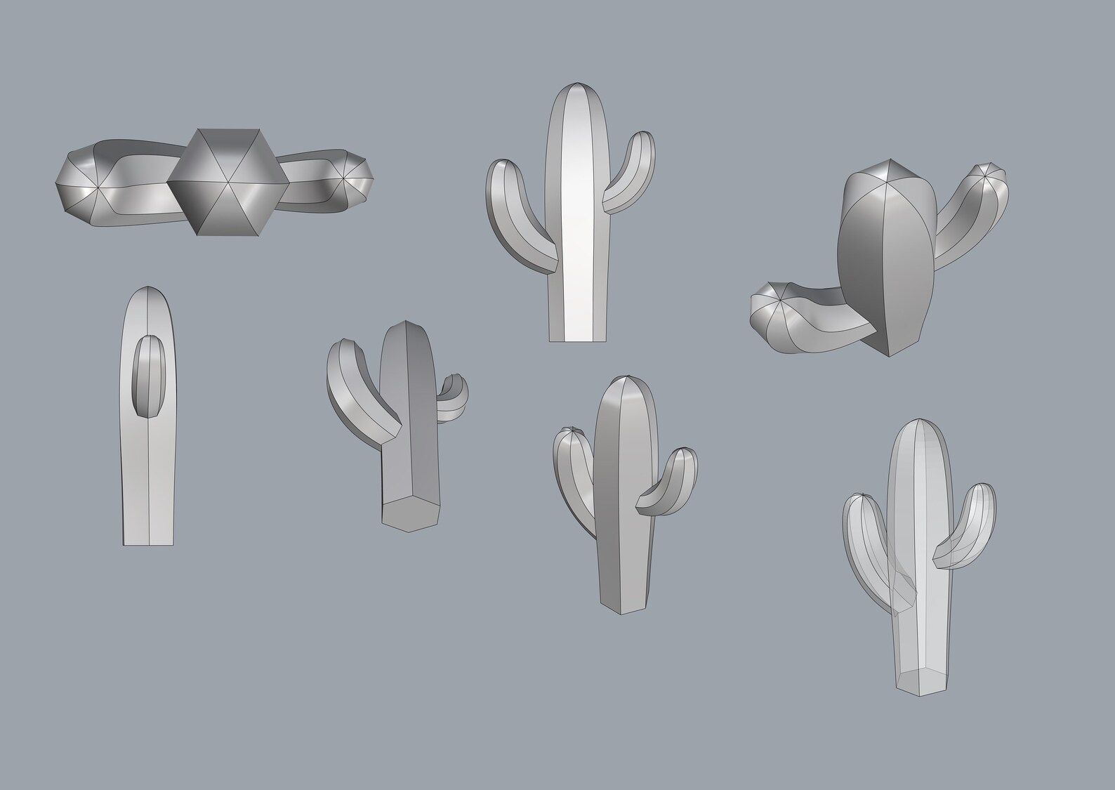 DIY Metal Cactus Sculpture, Welding Project, CNC DXF File - Etsy