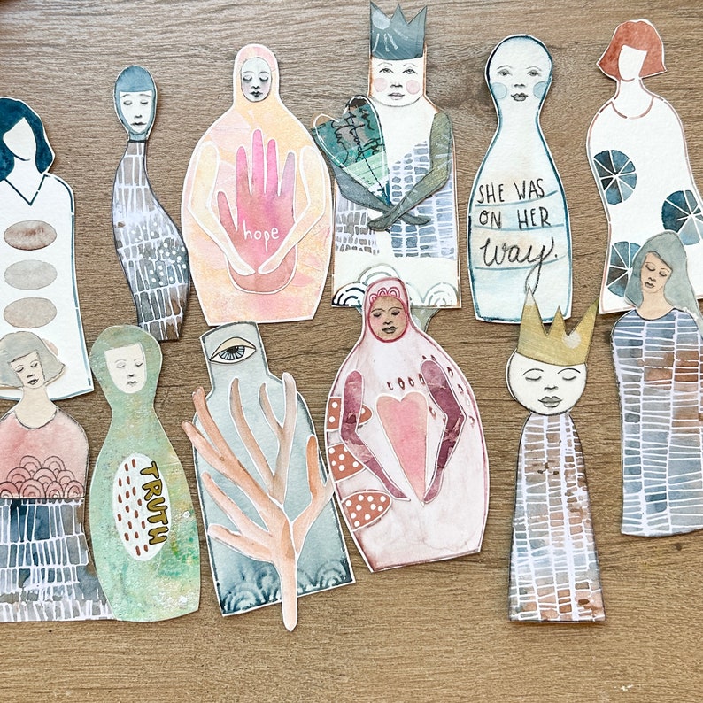 Abstract Paperdolls - Etsy