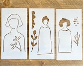 Paper Doll Stencil Set - Etsy UK