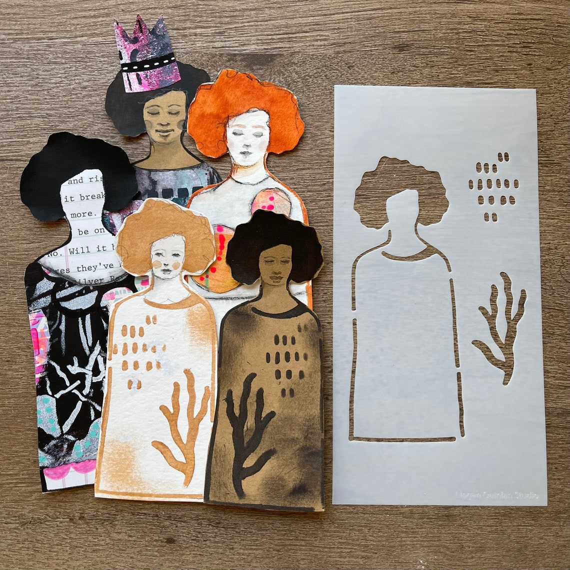 Paper Doll Stencil Set - Etsy