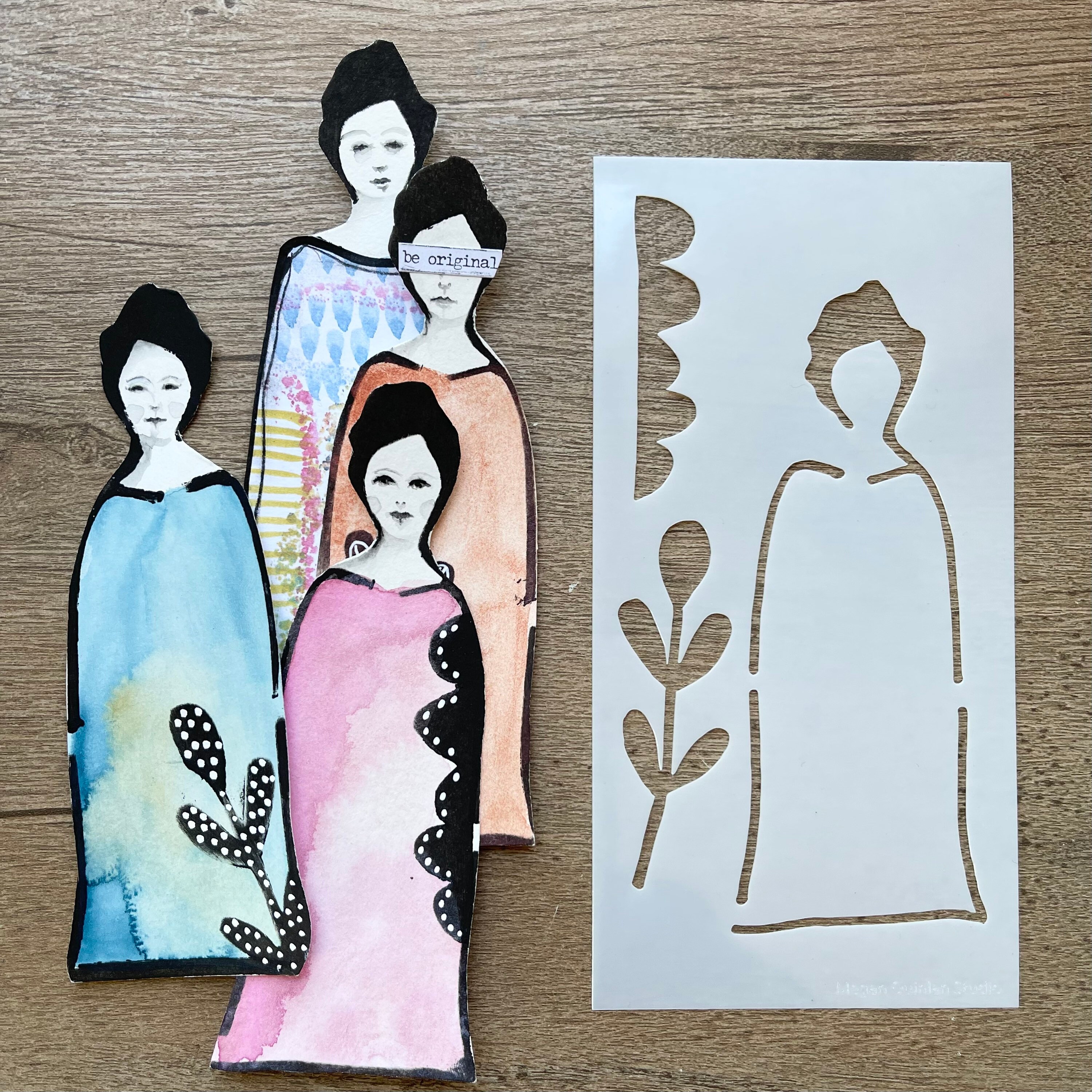 Paper Doll Stencil Set - Etsy Australia