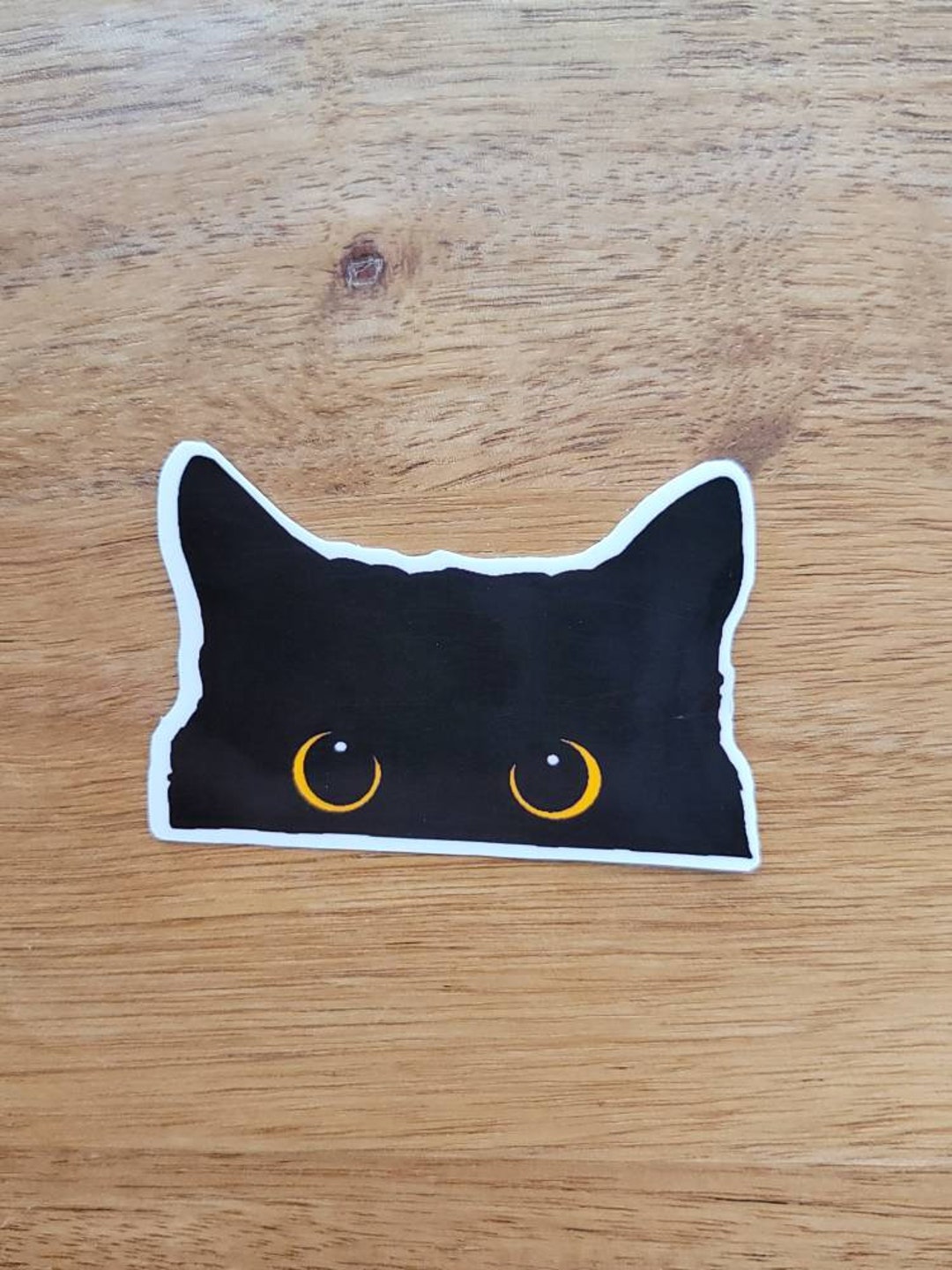 Peeking Cat Sticker/ Black Cat Sticker/cat Sticker/vinyl Sticker ...
