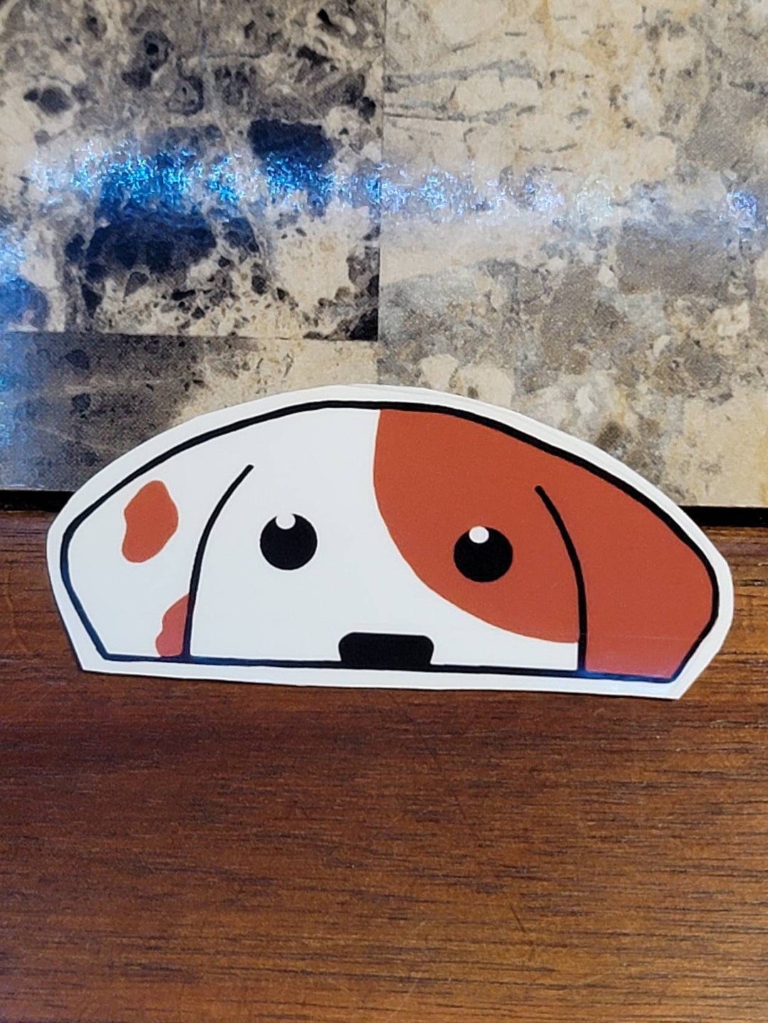 Peeking Dog Sticker/ Vinyl Sticker/ Journal Sticker/ Laptop Sticker ...