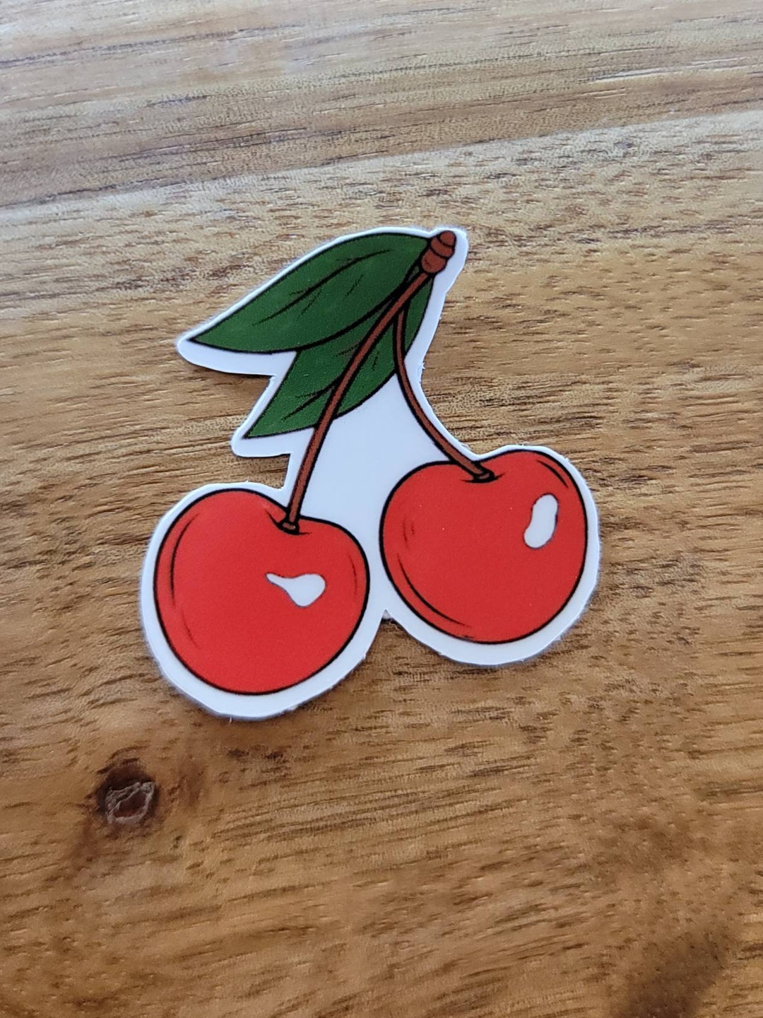 Cherries Sticker/ Fruit Sticker/ Vinyl Sticker/ Journal Sticker/ Laptop ...