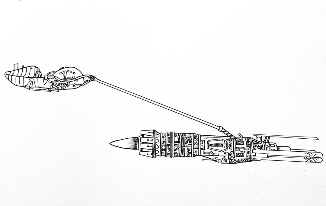 Anakin Skywalker's Podracer Original Art (star Wars: the Phantom Menace ...