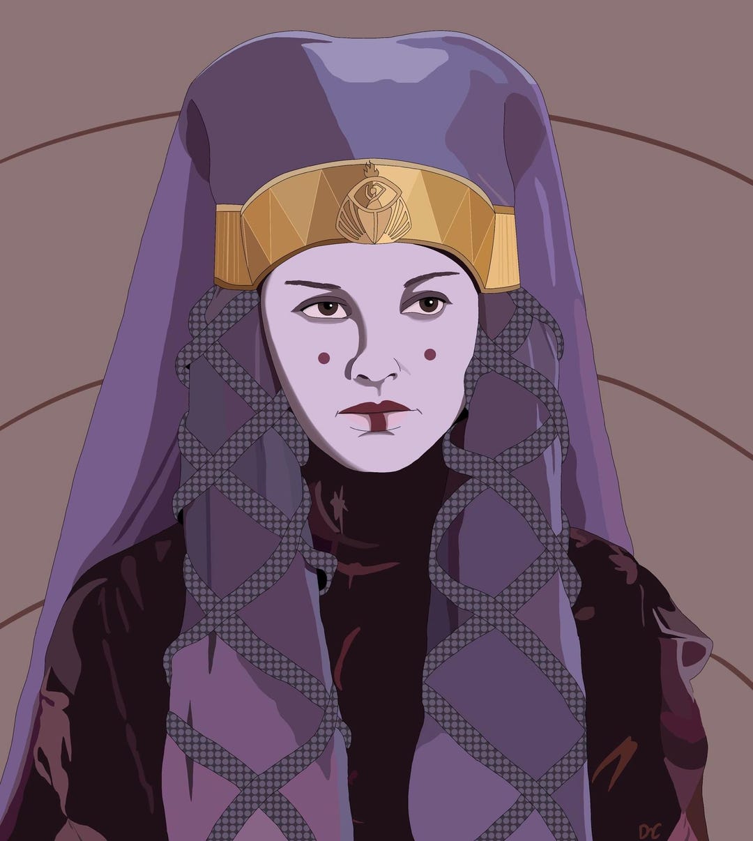Queen Padme Amidala 8" X 6" Art Print; Star Wars Digital Drawing - Etsy