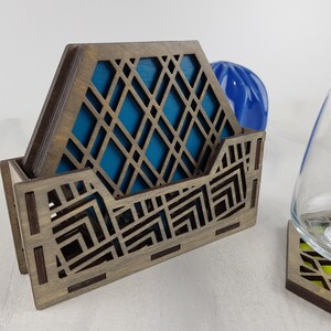 Unique Modern Coaster Holder, Design Your Own Set Geometric Coaster ...