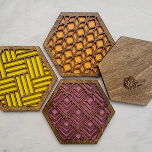 Unique Modern Coaster, Design Your Own Set, Colorful Coasters, Single ...