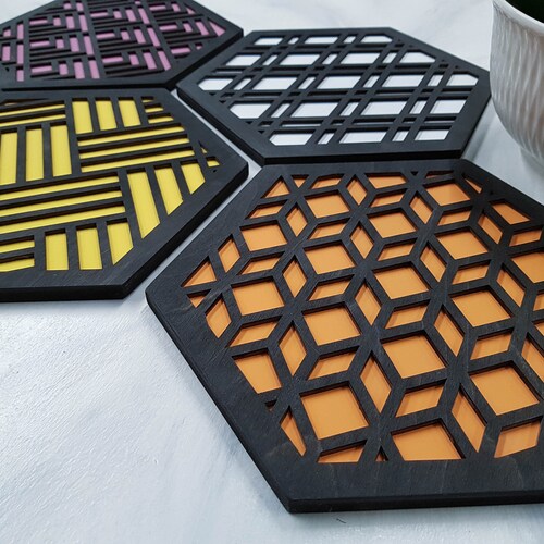 Modern Trivets Custom Trivet Set Colorful Trivet Trivet for - Etsy
