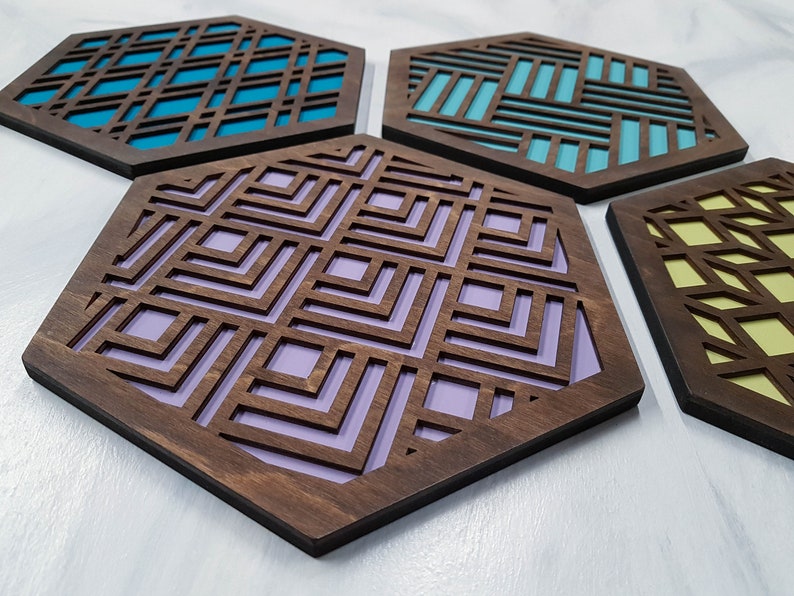 Trivets for Hot Dishes, Colorful Trivet, Hot Pads for Plates, Dining ...