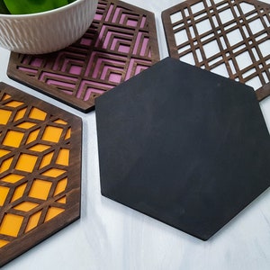 Modern Trivets, Custom Trivet Set, Colorful Trivet, Trivet for Plates ...