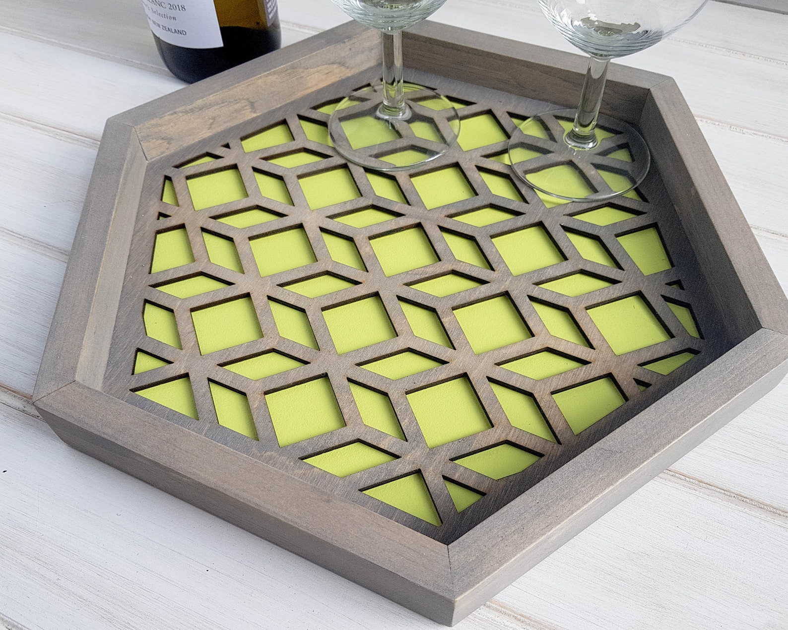 Hexagon Tray 14", Spring Home Decor, Easter Entertaining Tray ...