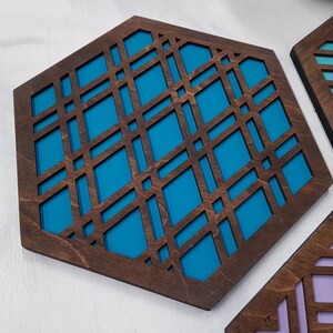 Modern Trivets, Custom Trivet Set, Colorful Trivet, Trivet for Plates ...