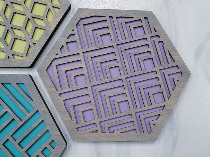 Modern Trivets, Custom Trivet Set, Colorful Trivet, Trivet for Plates ...