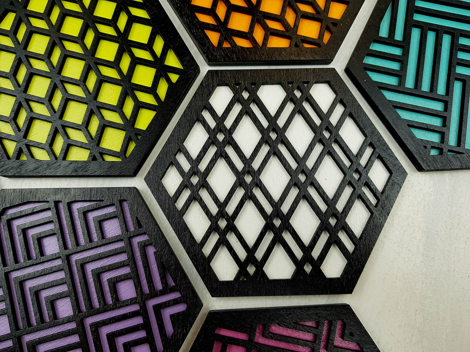 Design Your Own Coaster Set, Unique Modern Coaster, Colorful Coasters ...