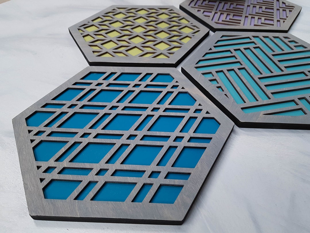 Modern Trivets, Custom Trivet Set, Colorful Trivet, Trivet for Plates ...