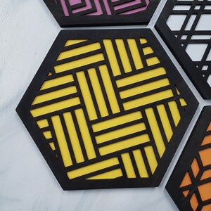 Modern Trivets, Custom Trivet Set, Colorful Trivet, Trivet for Plates ...