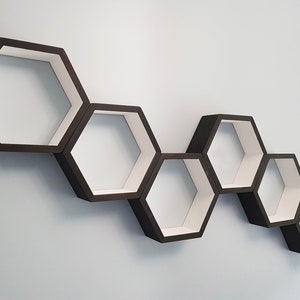 Hexagon Shelves Set of 6, Geek Art, Bright Painted Floating Shelf, Fun ...