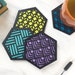 Unique Modern Coaster Design Your Own Set Colorful Coasters - Etsy