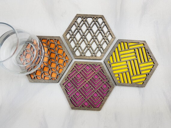 Design Your Own Coaster Set Unique Modern Coaster Colorful - Etsy Canada