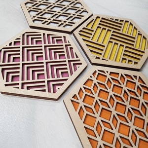 Modern Trivets, Custom Trivet Set, Colorful Trivet, Trivet for Plates ...