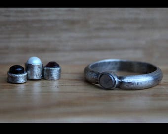 Interchangeable Stones Ring - Etsy