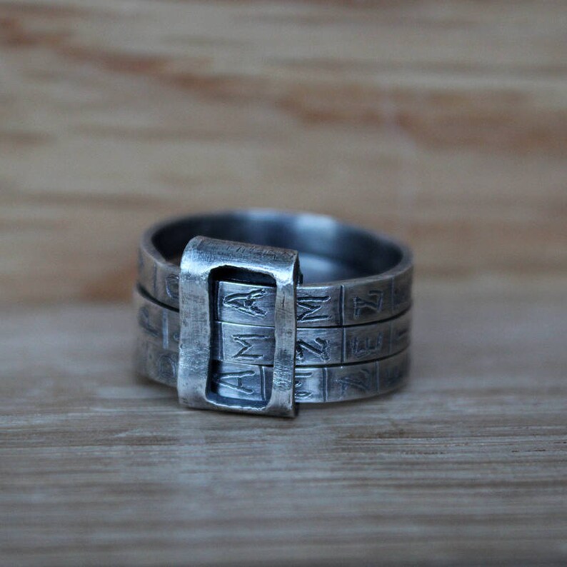 Cryptex Ring. Secret Code Ring. | Etsy